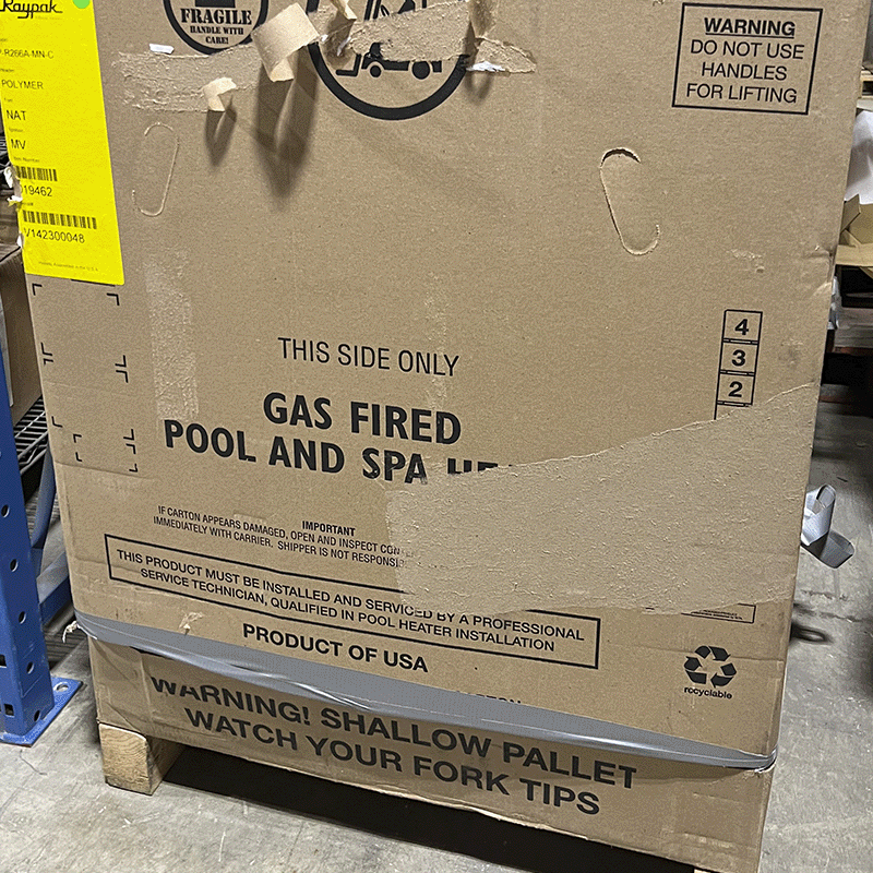 Open Box Raypak 266,000 BTU Millivolt Natural Gas Heater with Riser ...