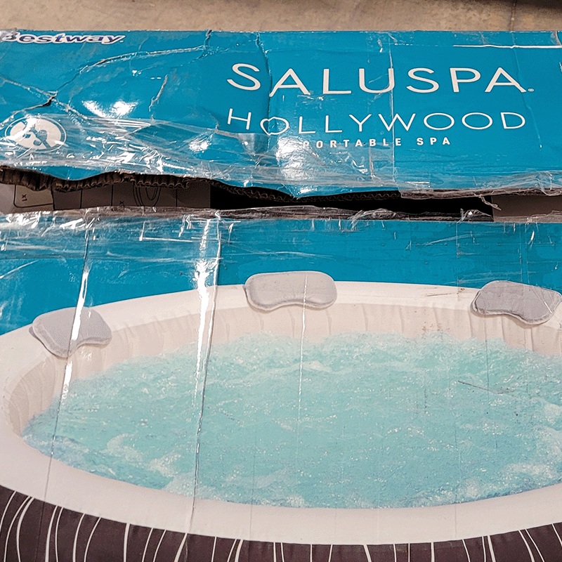 Open Box Saluspa Hollywood Airjet 4-6 Person Inflatable Hot Tub (77 x 26 Inches, Used) | Pool ...