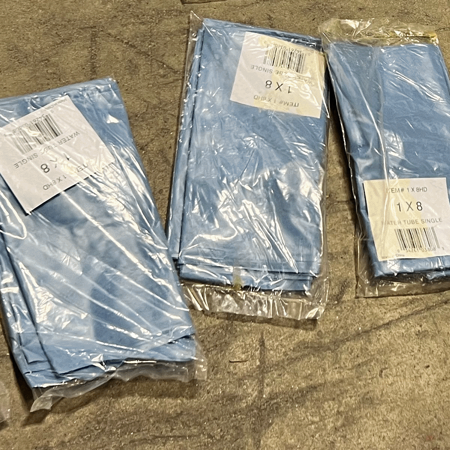 Open Package 16 Mil 8 ft Single Water Bag | Pool Supplies Canada