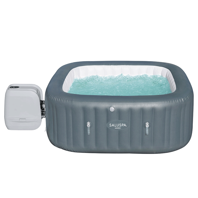 Open Box Saluspa Hawaii Hydrojet Pro 4-6 Person Inflatable Hot Tub (71 x 71 x 28 Inches) | Pool ...