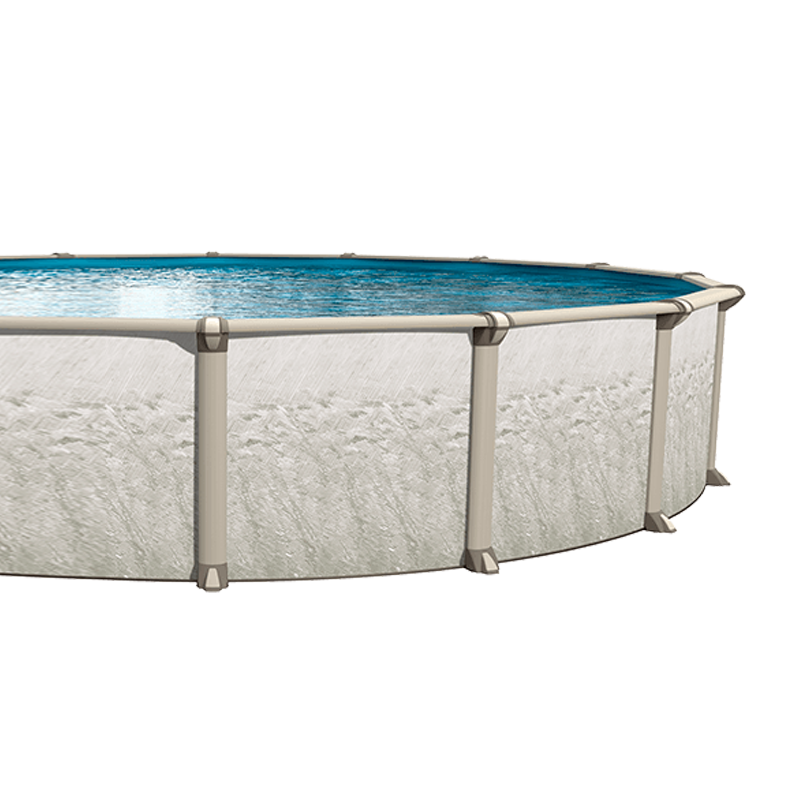 Conquest 15 x 30 ft Oval Above Ground Pool with 52 Inch Vision Wall ...