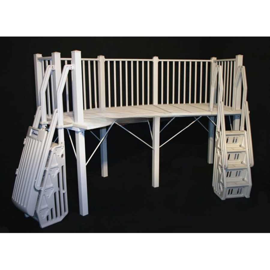 VinylWorks 5 x 13.5 Ft Resin Fan Deck Kit with Steps and Gate | Pool ... VinylWorks 5 x 13.5 Ft Resin Fan Deck Kit with Steps and Gate | Pool ...