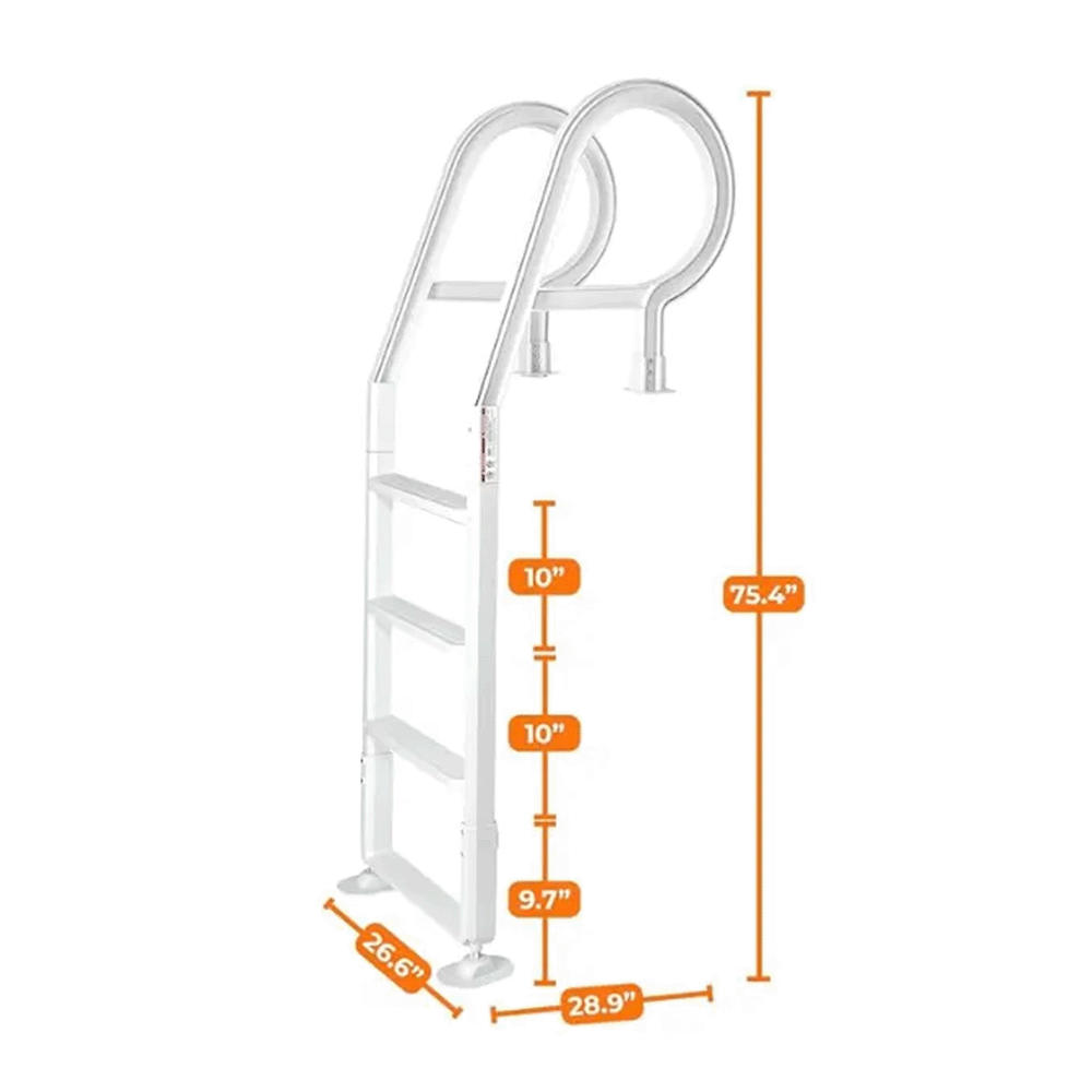 Open Box NorthFlo Resin Above Ground Pool Deck Ladder | Pool Supplies ...