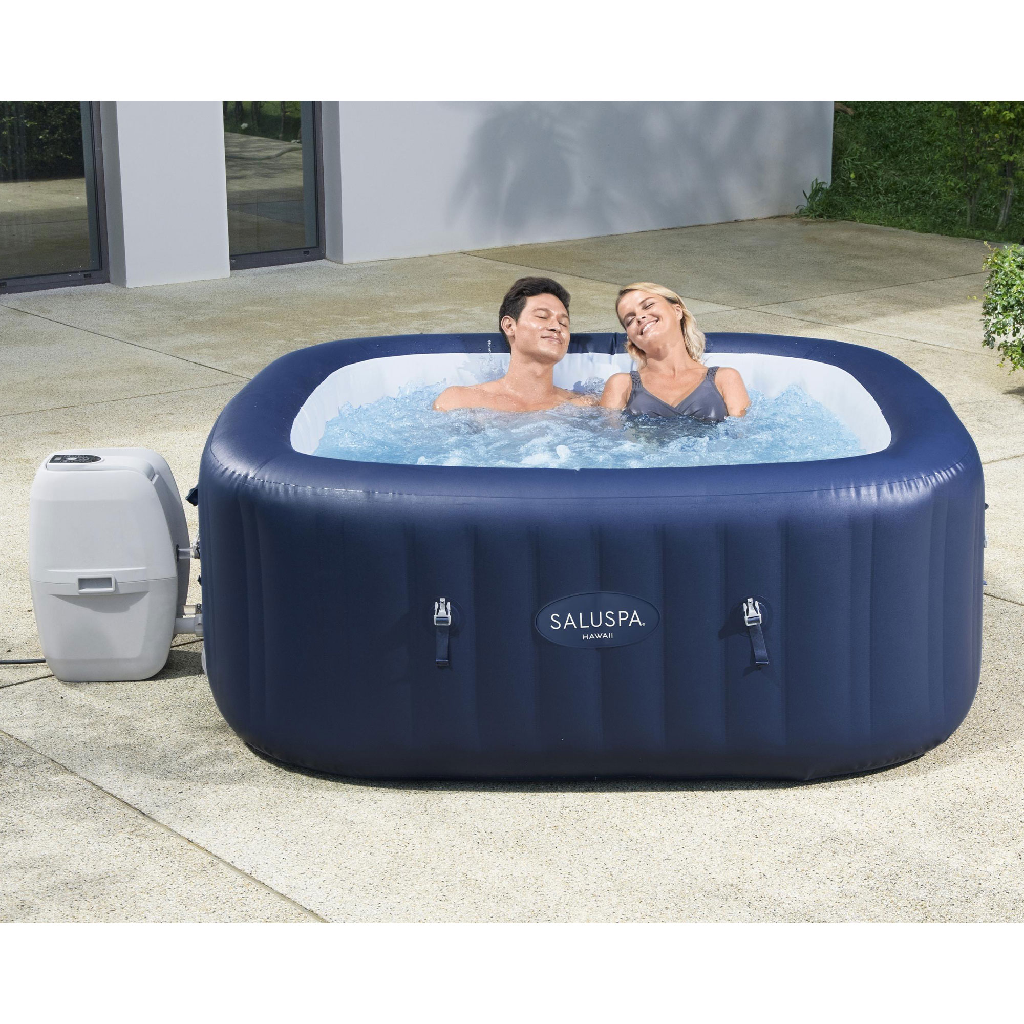 Open Box Saluspa Hawaii Airjet 4-6 Person Inflatable Hot Tub (71 x 71 x 28 Inches) | Pool ...