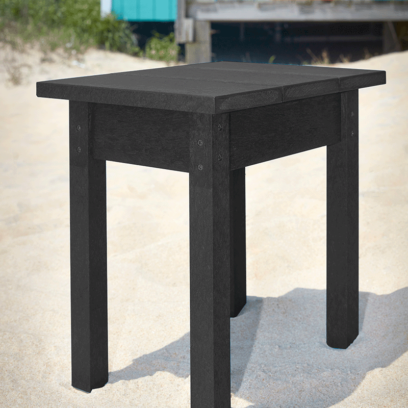 Capterra Adirondack Rectangular Patio Side Table (Onyx) | Pool Supplies ...
